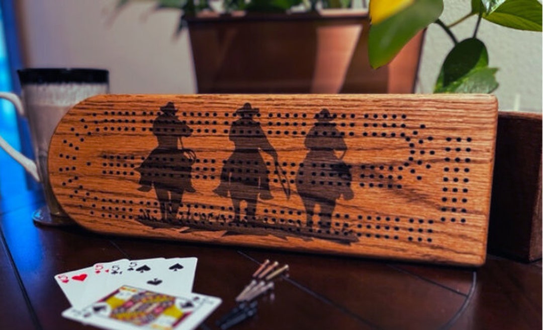 Western Cribbage Board Custom Cowboy Gift for Grandparent Birthday for Dad Birthday Gift Idea ...