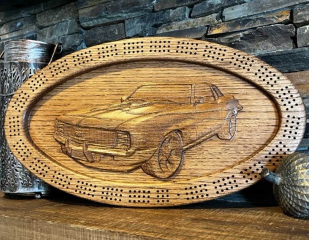 Custom Camaro Hot Rod Cribbage Board Great Cribbage Board Gift for Any ...
