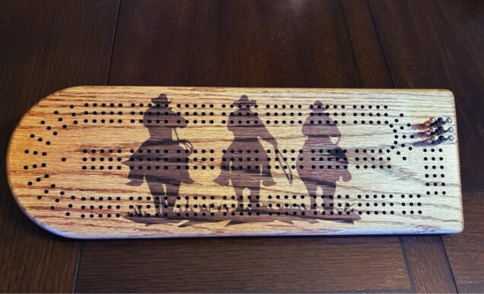 Western Cribbage Board Custom Cowboy Gift for Grandparent Birthday for ...