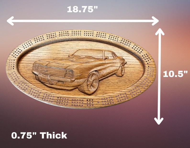 Custom Camaro Hot Rod Cribbage Board Great Cribbage Board Gift for Any ...