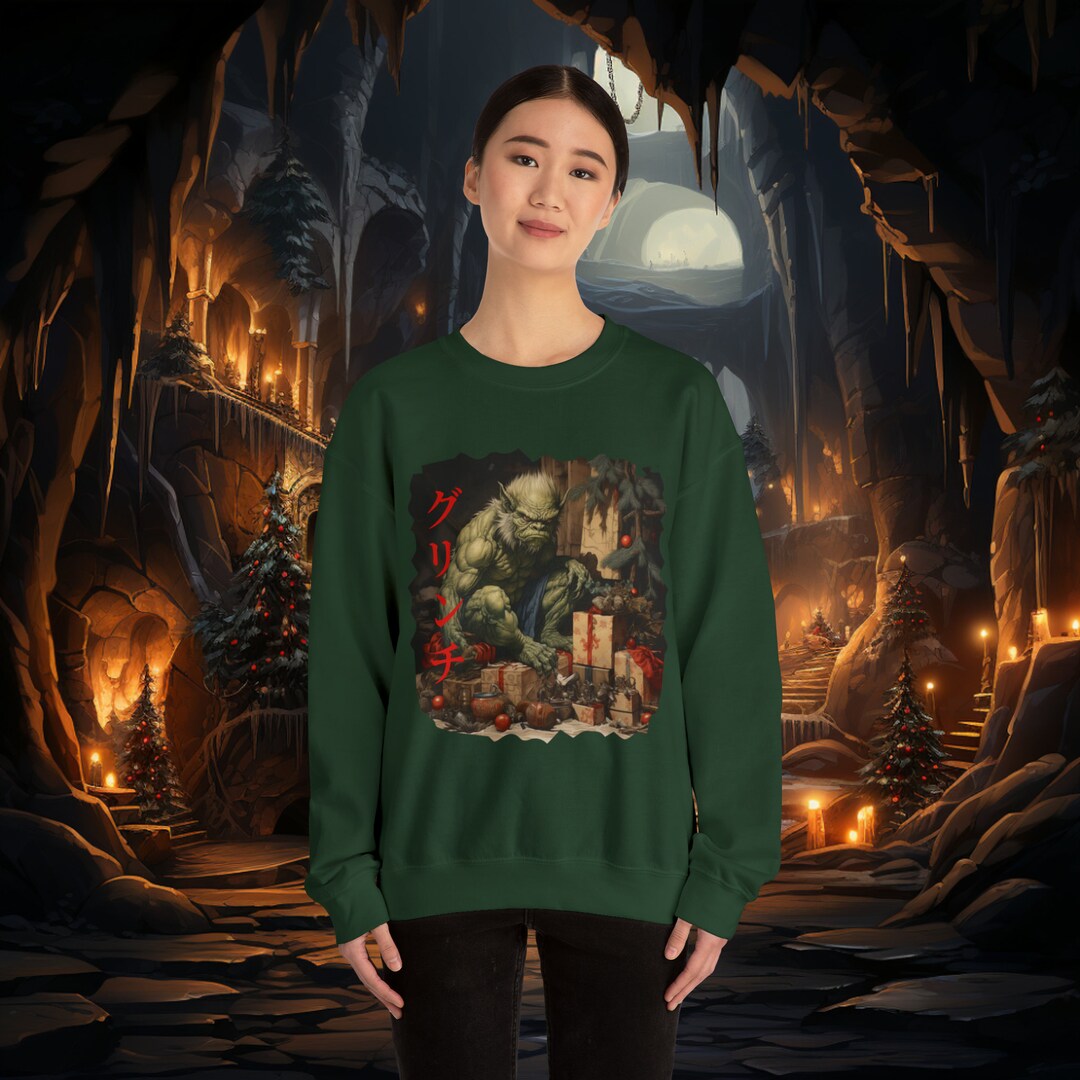 Unisex the Grinch japanese Crewneck Sweatshirt. Christmas Sweater ...