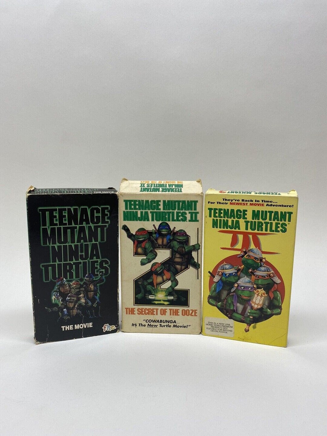 Teenage Mutant Ninja Turtles Movies 1-2-3 VHS Vintage Lot of 3 TMNT ...
