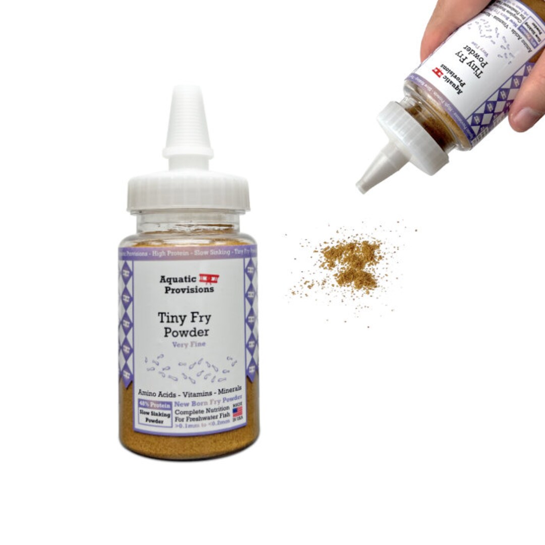 Tiny Fry Powder | Slow Sinking | 48% Protein | Very Fine 0.1mm-0.2mm ...