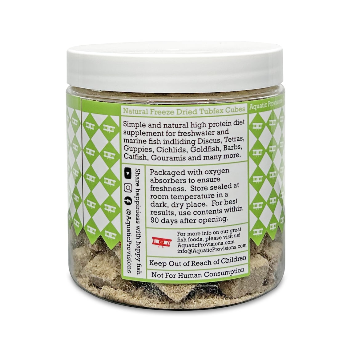 Freeze Dried Tubifex Cubes Fish Food for Freshwater and Marine Aquarium ...