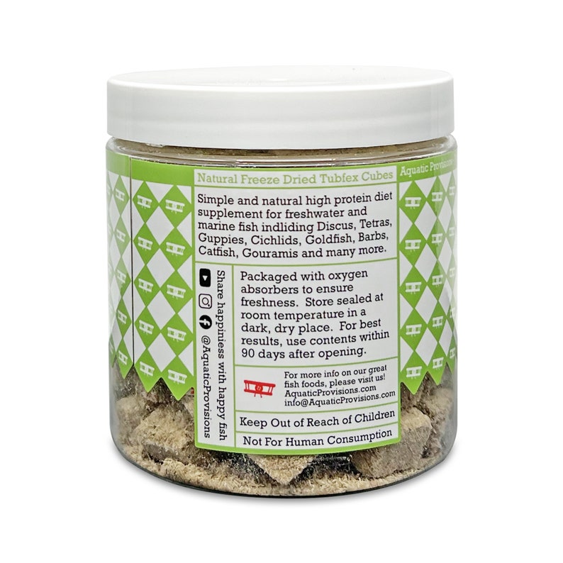 Freeze Dried Tubifex Cubes Fish Food for Freshwater and Marine Aquarium ...