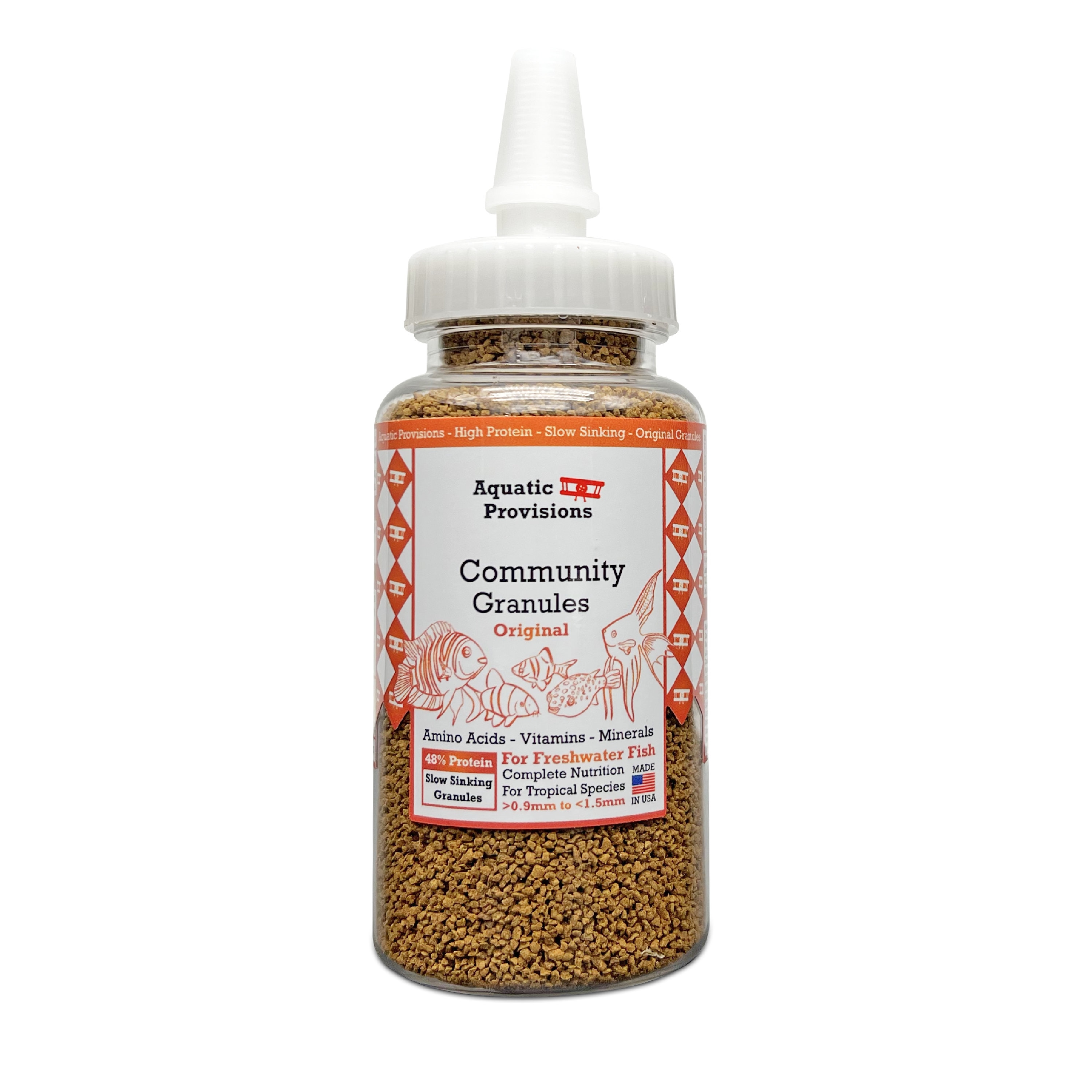 Original Community Granules Slow Sinking Tropical Fish Food 48% Protein ...