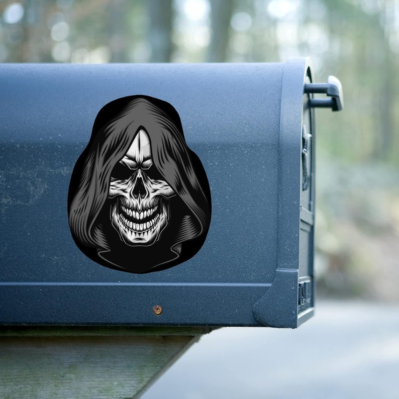 Magnetic Grim Reaper Head Decal for Fridge, Cars, Lockers or Mailboxes ...