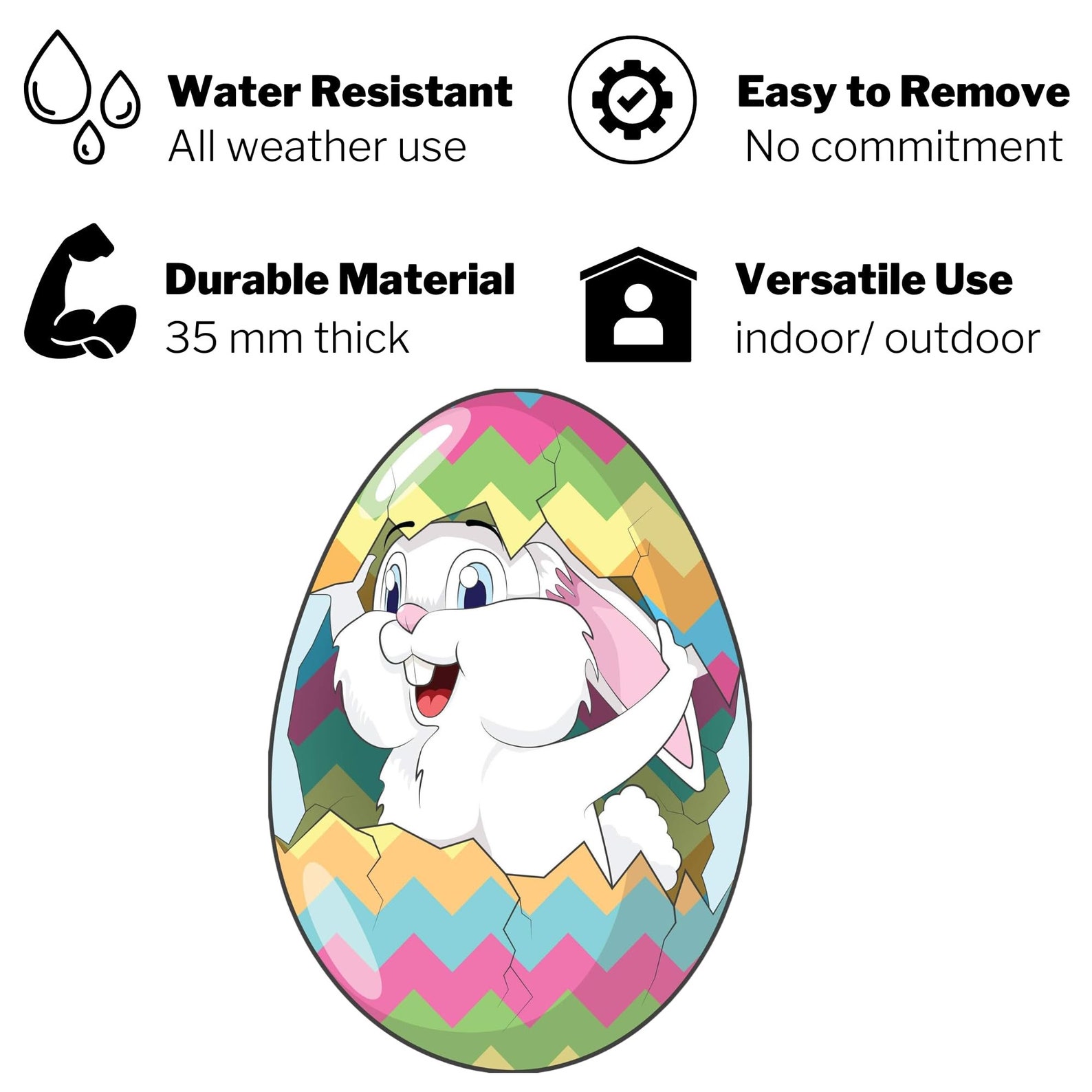 Happy Easter Bunny and Egg Magnet, Garage, Lockers, and Refrigerator ...