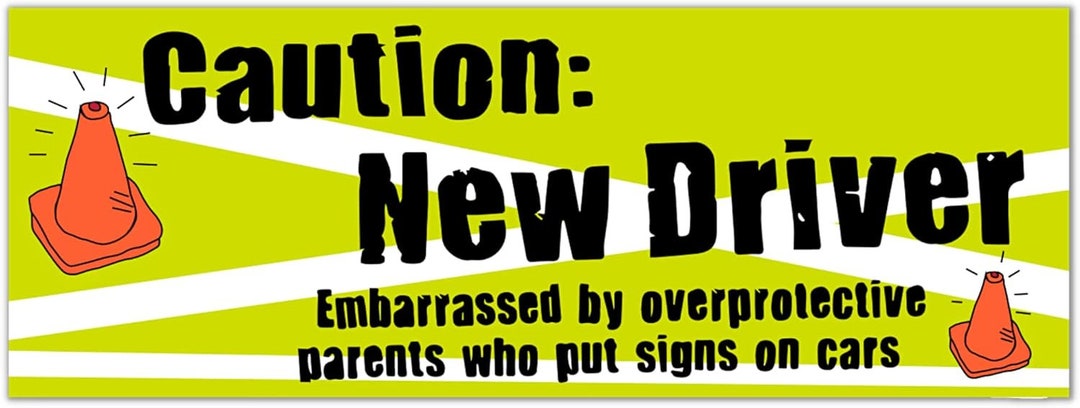 Caution New Driver Car Magnet for Teens, Removable and Reusable ...