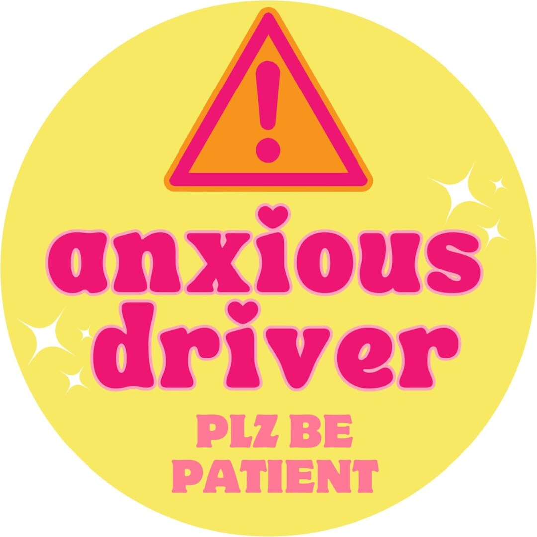 Anxious Driver Please Be Patient Magnet, Funny Magnetic Decals for Cars ...