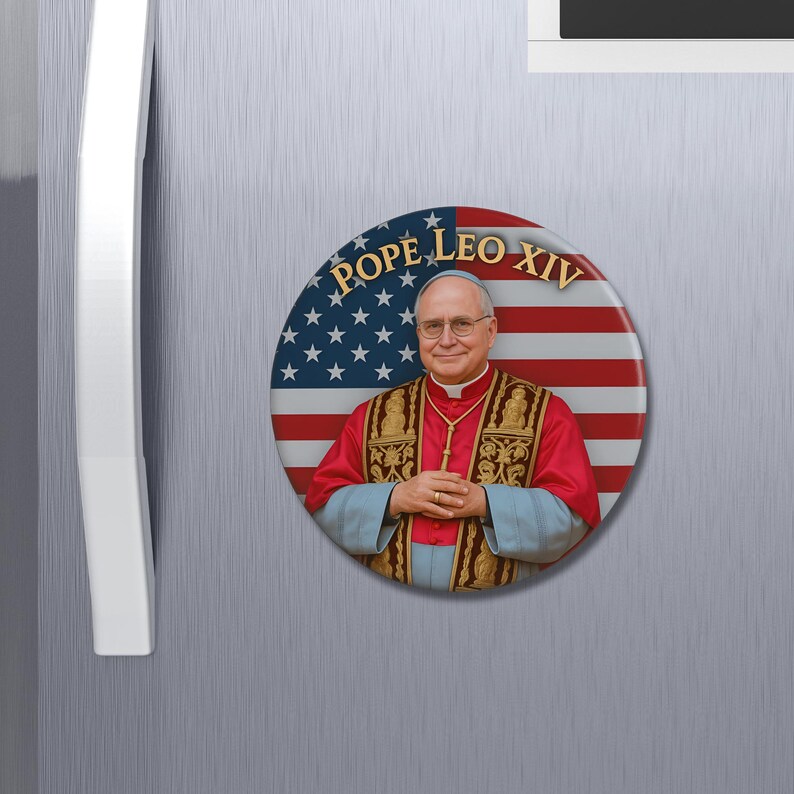 Pope Leo the 14th XIV 2025 Magnet, Historic Catholic Keepsake, 5.5 ...