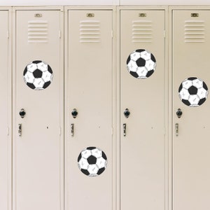 Hand Drawn Soccer Ball Car Magnet, Round Magnetic Decal for Lockers ...