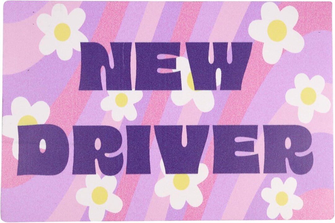 Pink Girly New Driver Magnet, Weather Resistant Magnetic Auto Accessory ...