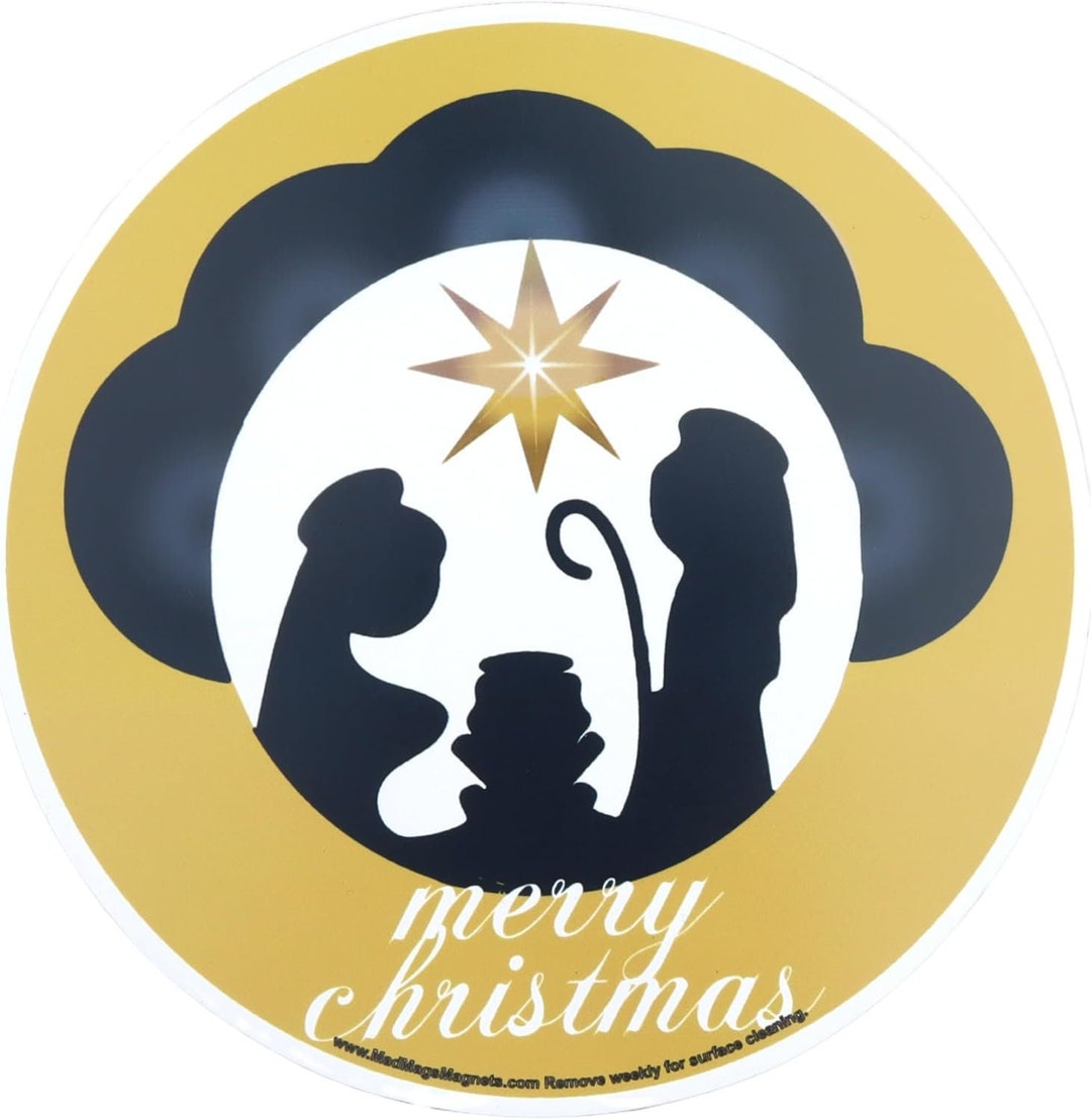 Merry Christmas Traditional Nativity Scene Magnet, Religious Holiday ...
