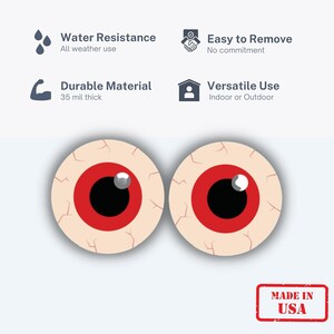 Red Blood Shot Eyeball Magnets, Halloween Magnetic Decorations for ...