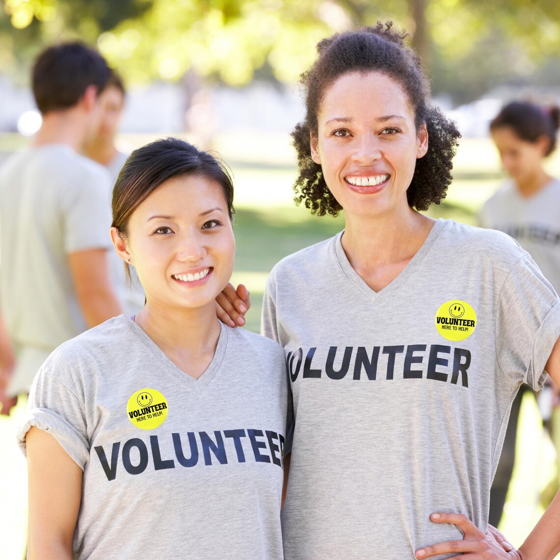 Buttons for Volunteers, Teachers, and Customer Service Employees, Ask ...