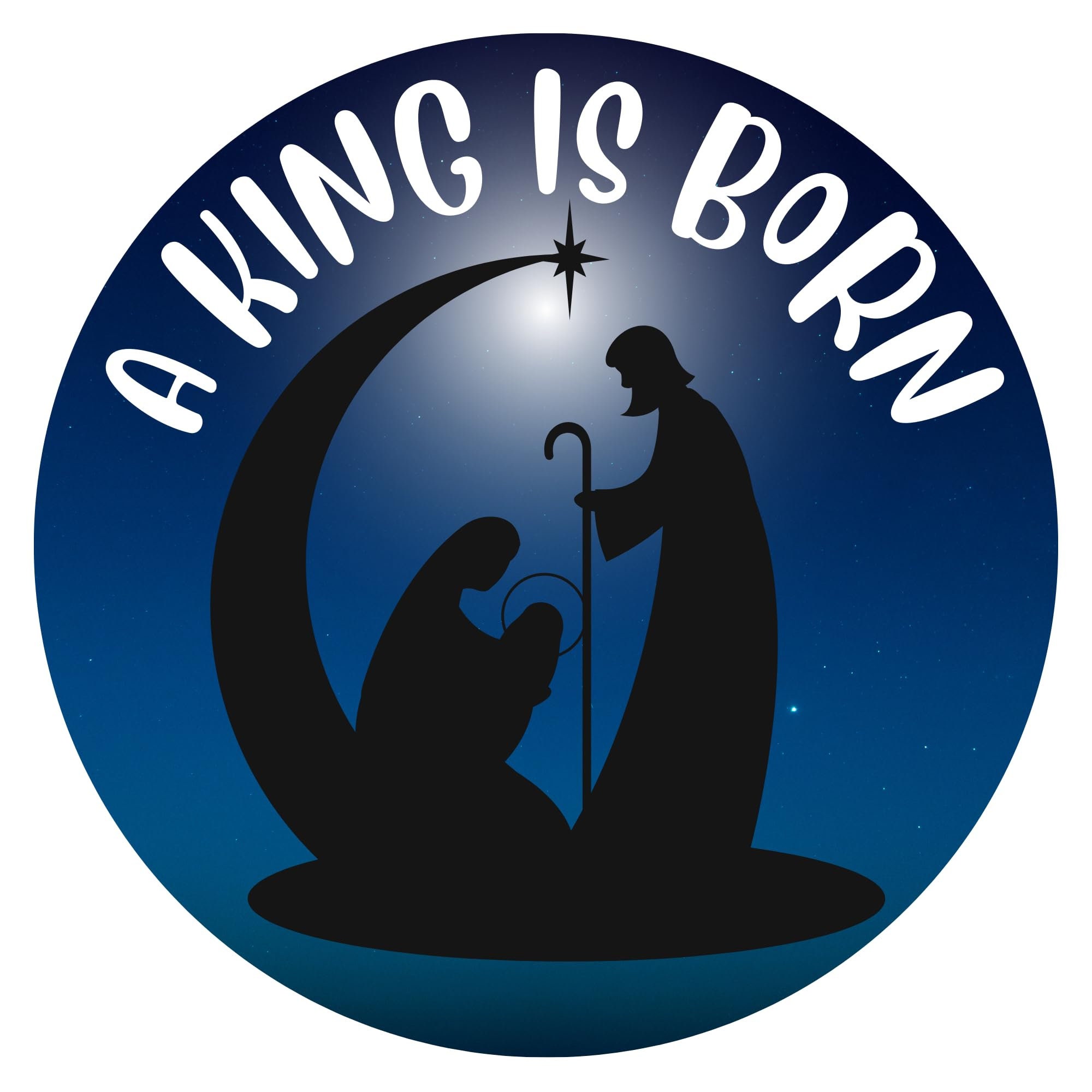 A King is Born, Christmas Holy Family Nativity Scene Car Magnet, 5.5 ...