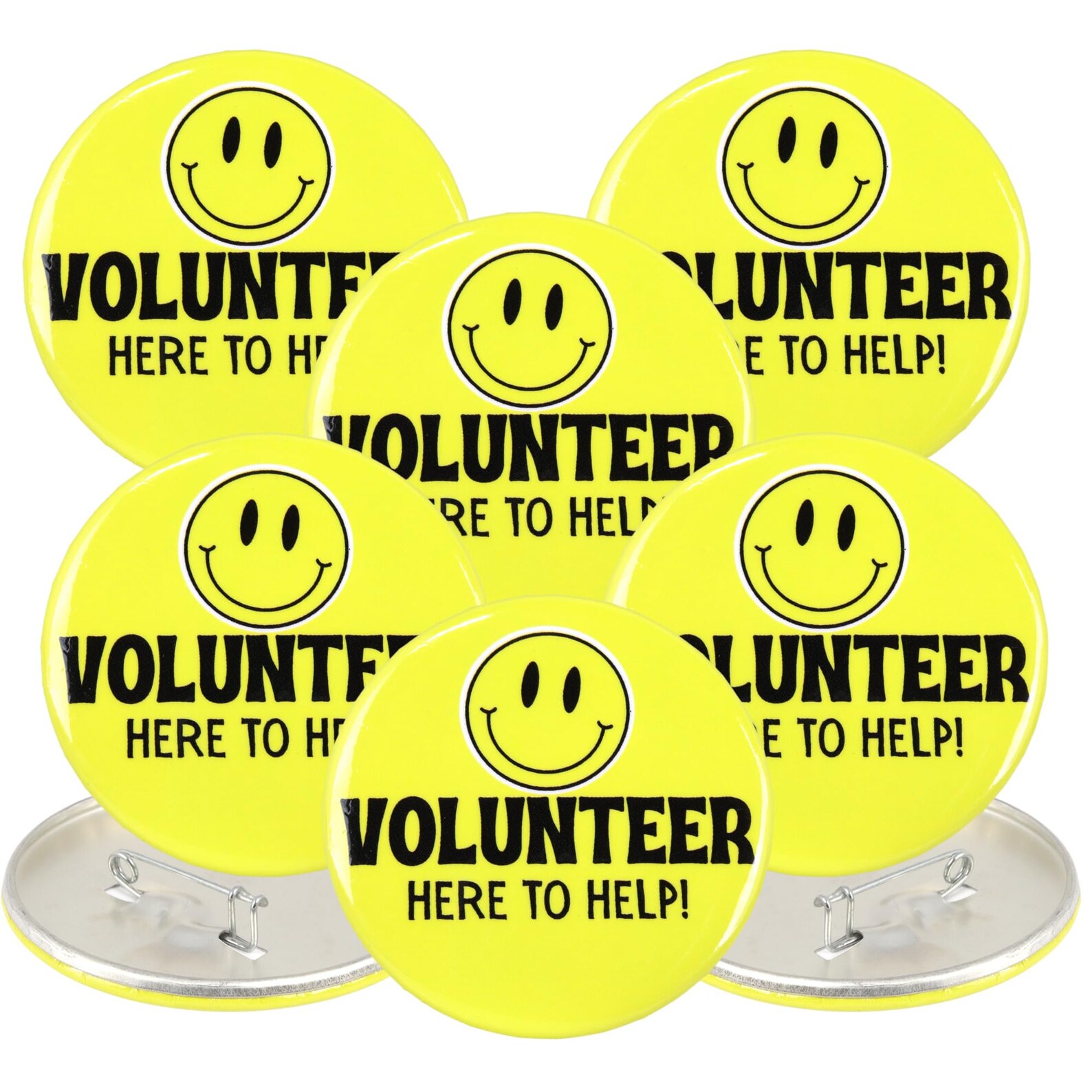 Buttons for Volunteers, Teachers, and Customer Service Employees, Ask ...