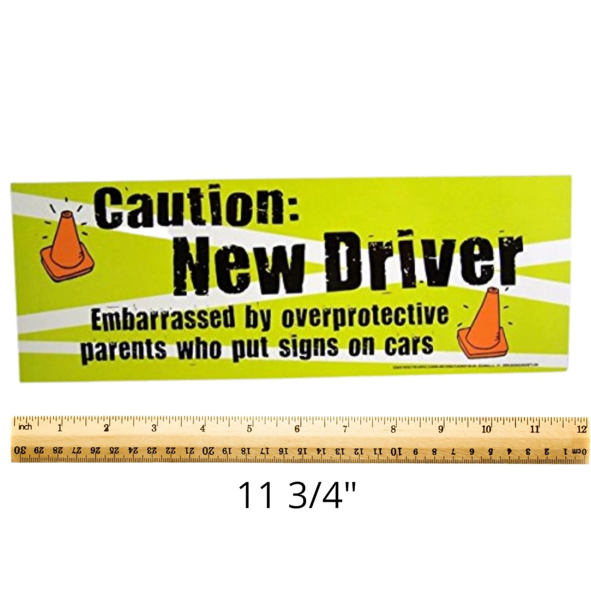 Caution New Driver Car Magnet, Funny Joke Auto Decal for Beginner ...