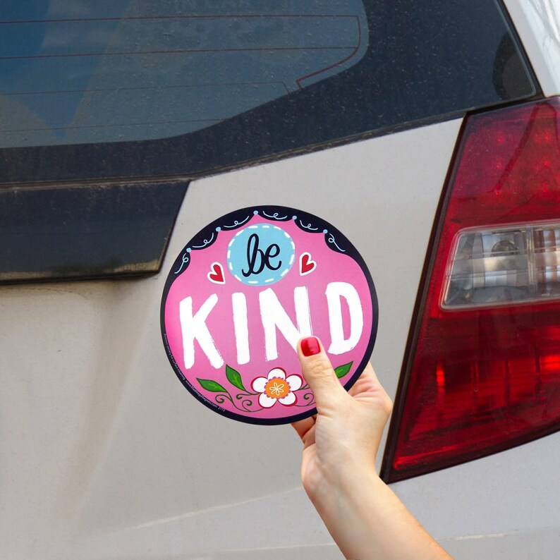 Pink Be Kind Magnet for Cars, Lockers, Garage Doors, Refrigerators ...