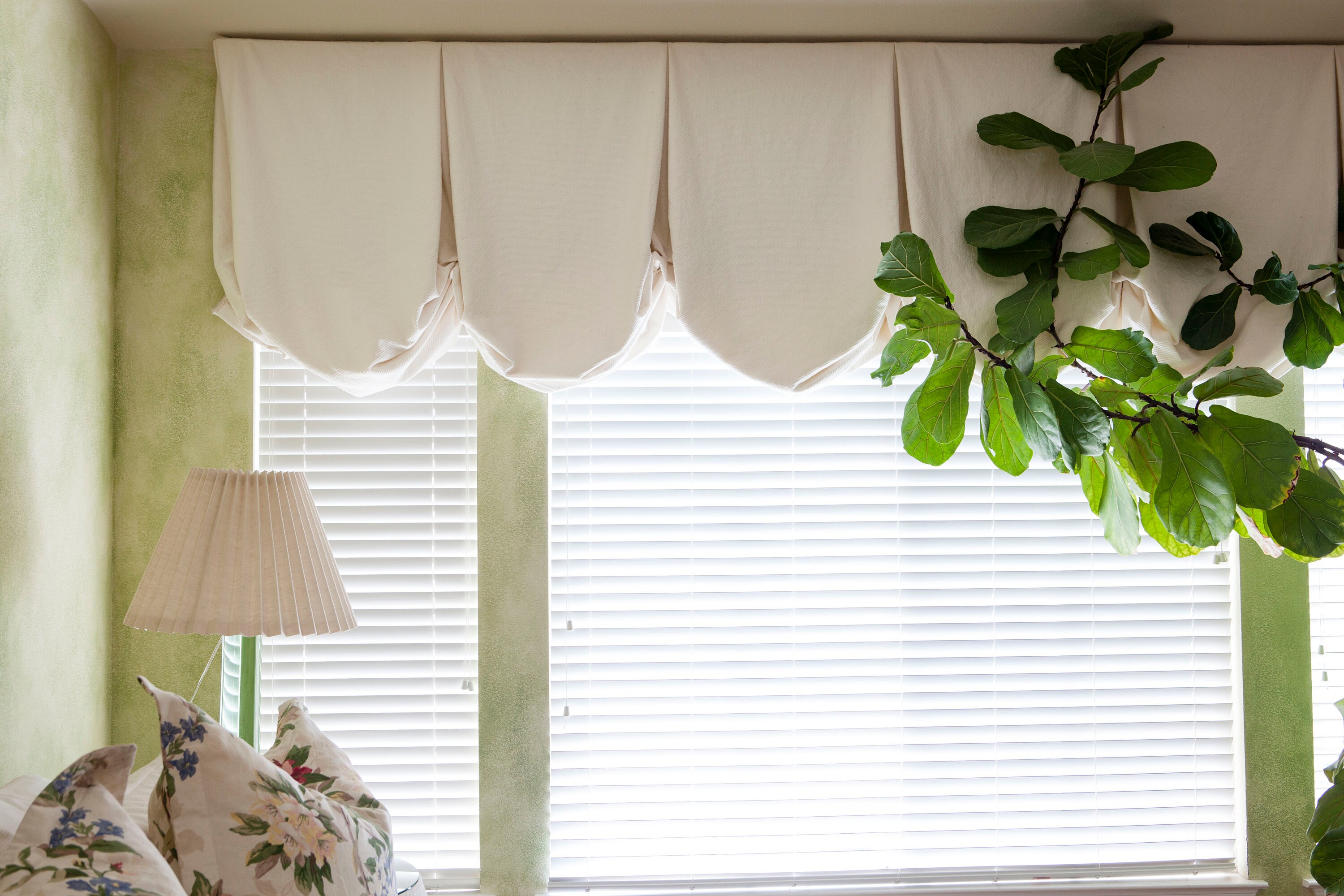 Elegant Triple Fancy Valance Treatment Featuring Faux Roman/swag With ...
