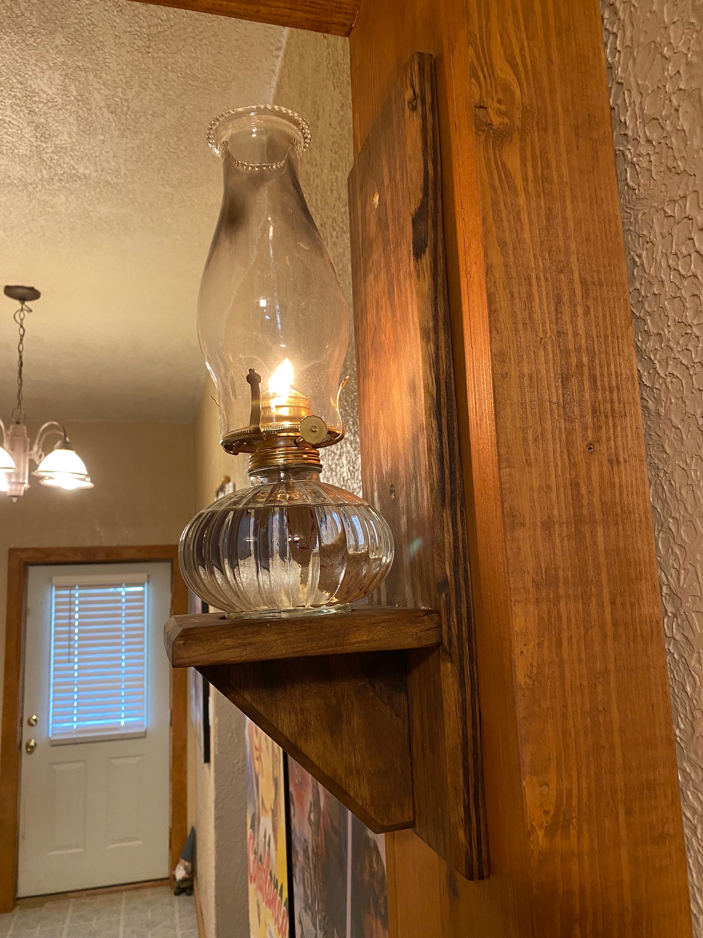 Oil Lamp Sconce, Candle Sconce, Medium Wall Shelf oil Lamp Not Included ...