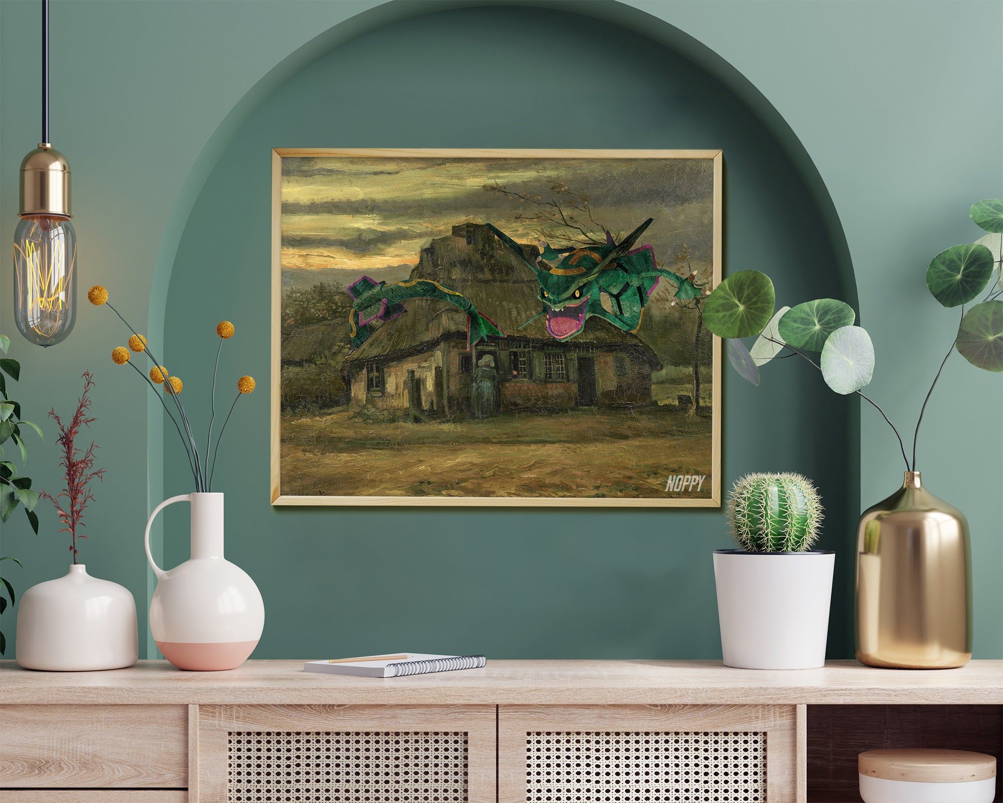 Rayquaza Poster Pokémon X Van Gogh Poster Rayquaza - Etsy