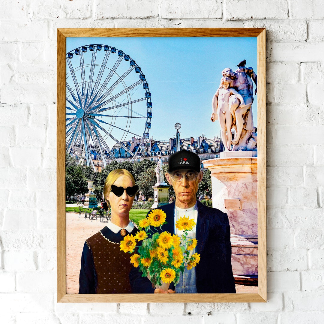 Souvenir Poster American Gothic Poster Tribute Grant Wood Paris ...