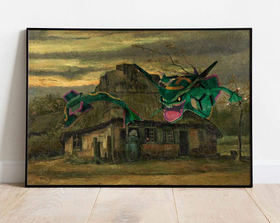 Rayquaza Poster Pokémon X Van Gogh Poster Rayquaza - Etsy