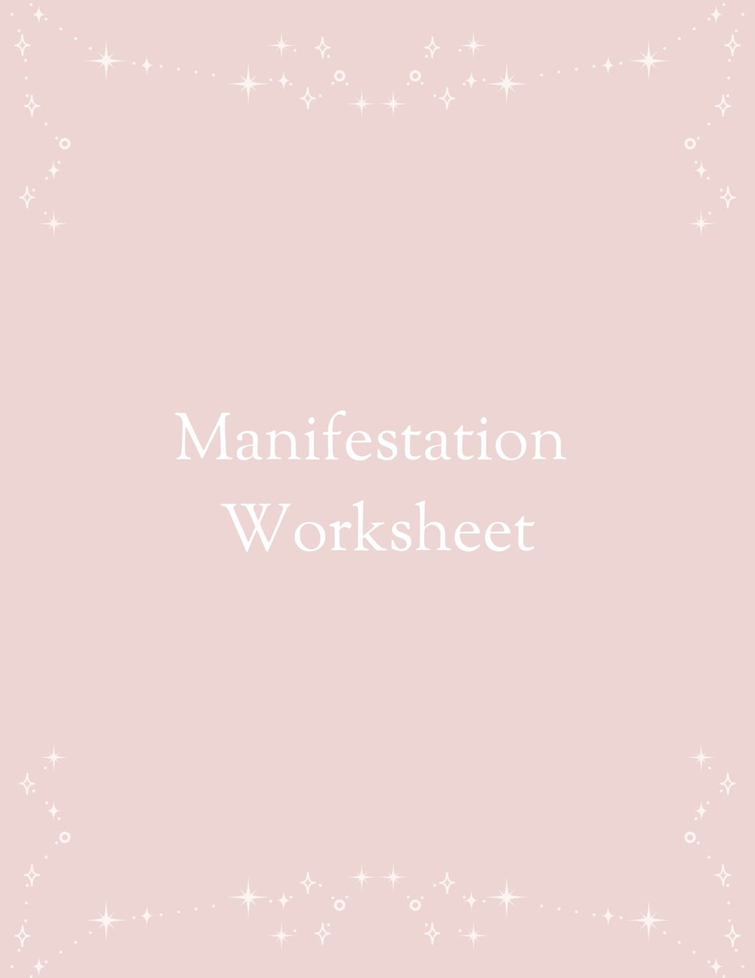 Manifestation Worksheet Manifest Your Dream Life Law of Attraction - Etsy