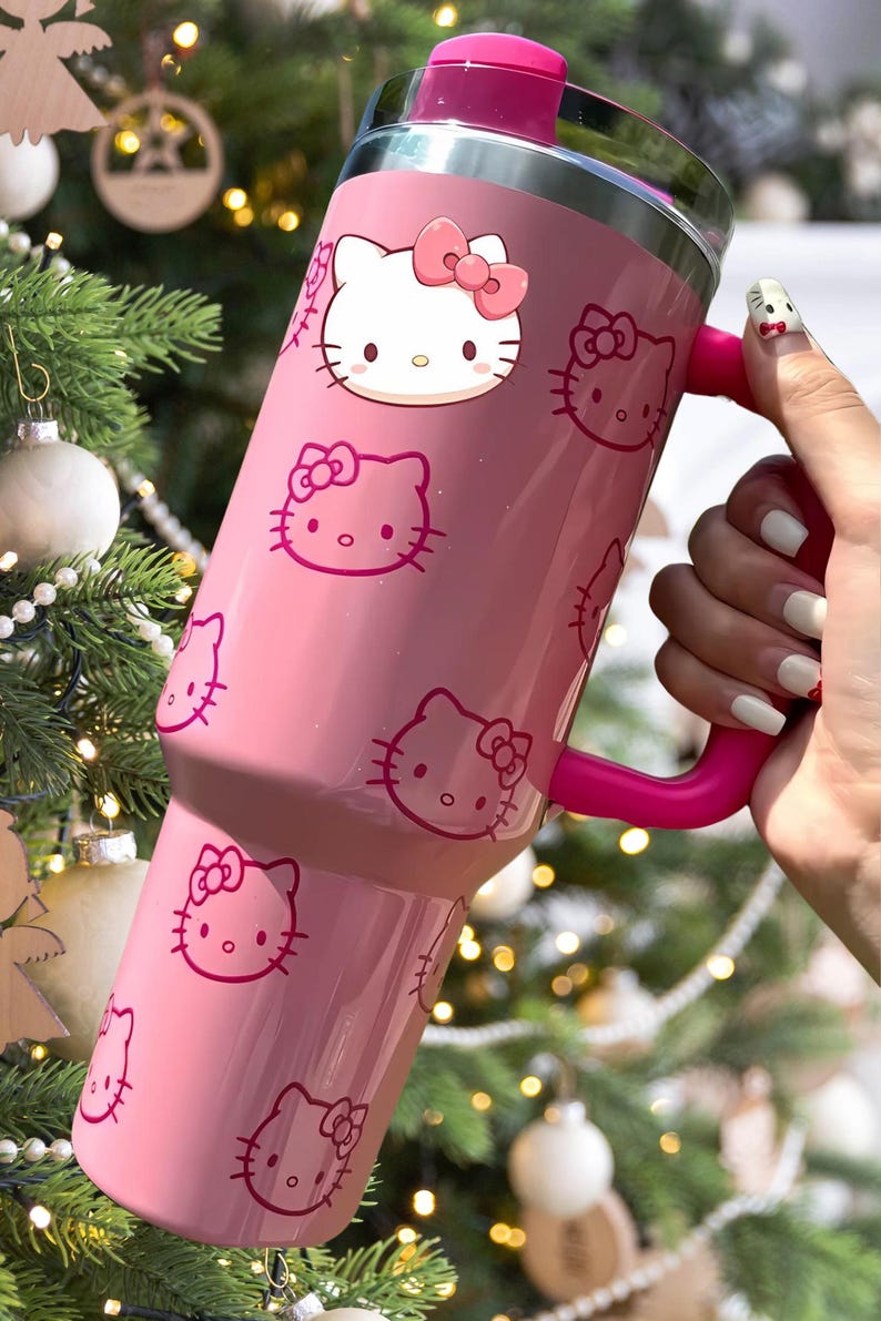 Hello Kitty Laser Engraved Tumbler Cute Kitty Tumbler Christmas ...