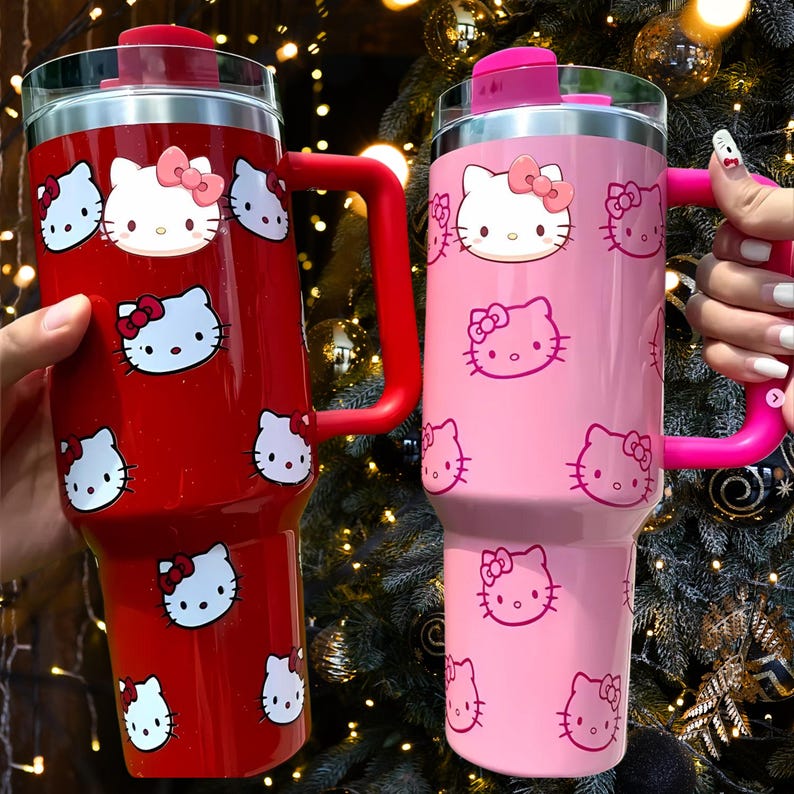 Hello Kitty Laser Engraved Tumbler Cute Kitty Tumbler Christmas ...
