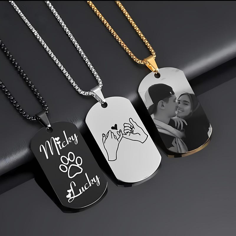 Dogtag Necklace - Etsy