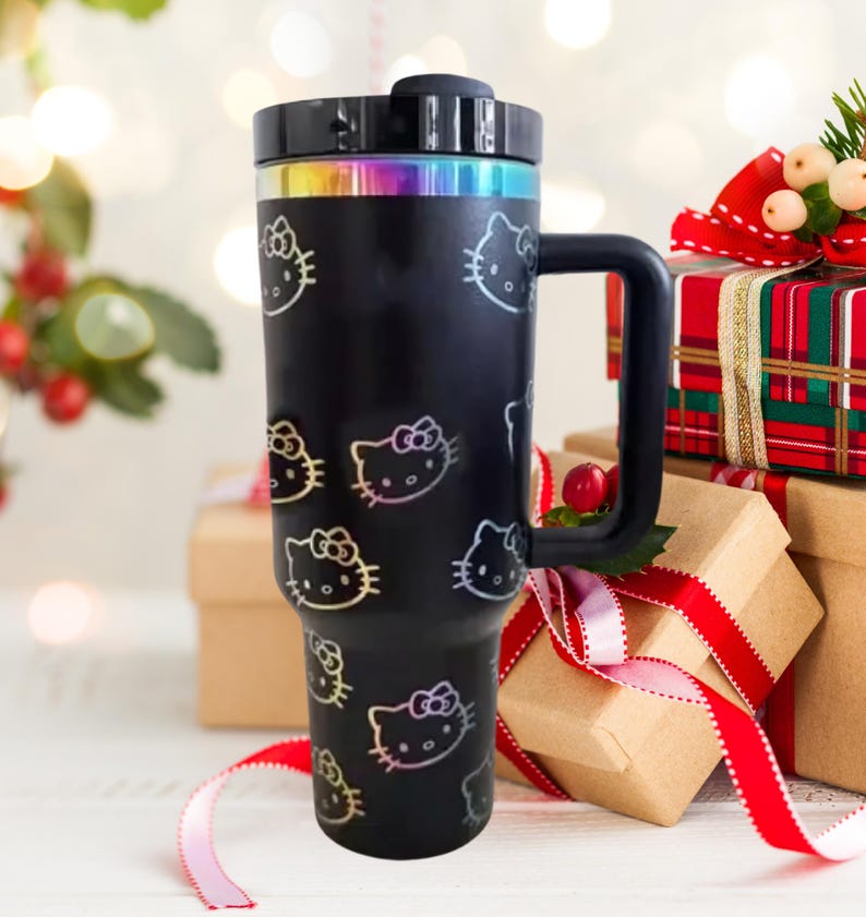Hello Kitty Laser Engraved Rainbow Stainless Steel Tumbler - Etsy