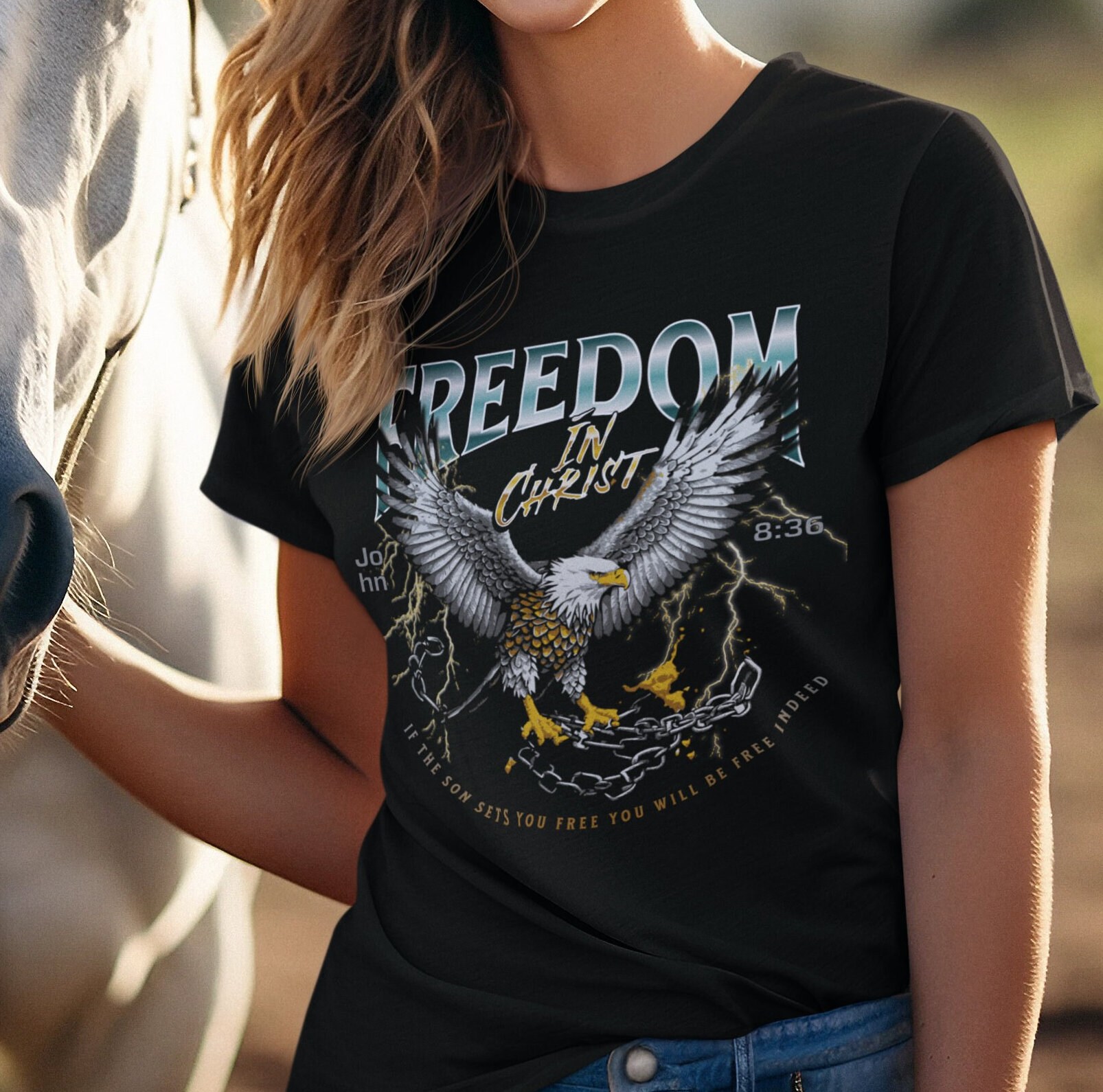 Christian Shirt Freedom in Christ, Embrace Liberation Christian Tshirt ...