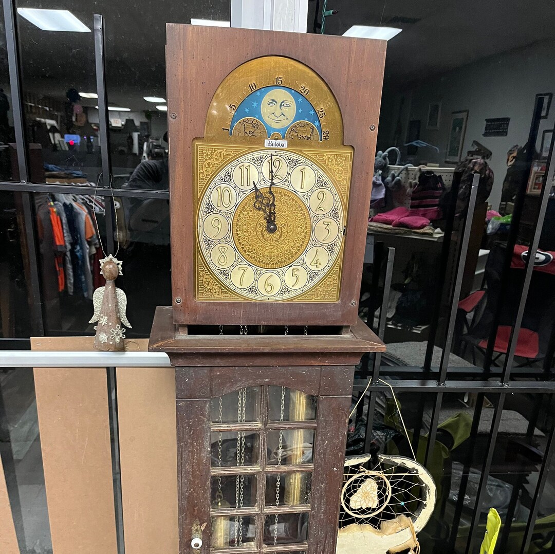 Antique Bulova Grandmother Clock - Etsy