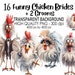 16 Transparent Background Funny Chicken Brides Clip Art, PNG 300 Dpi ...