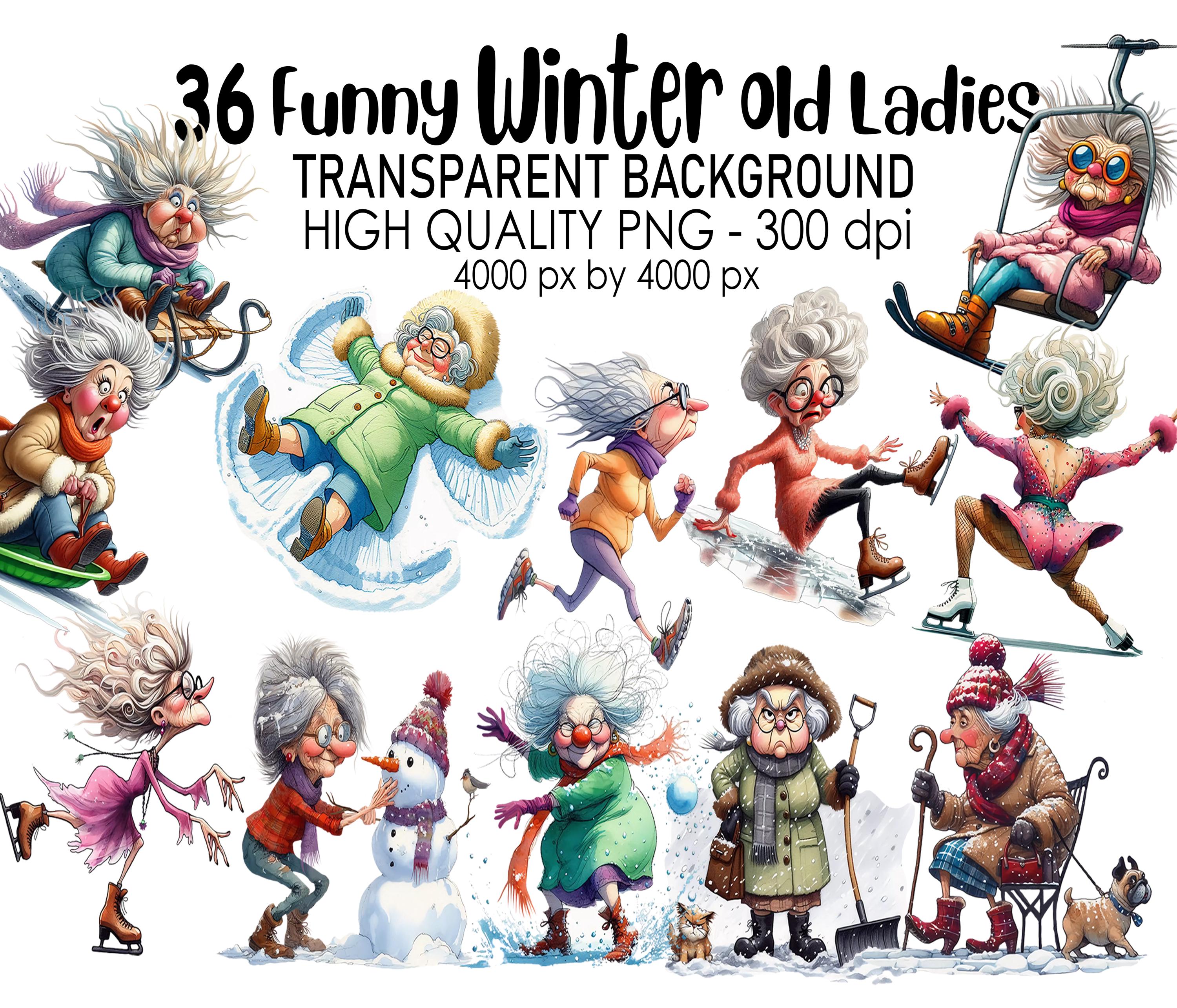 Funny Old Lady Cartoon Maxine