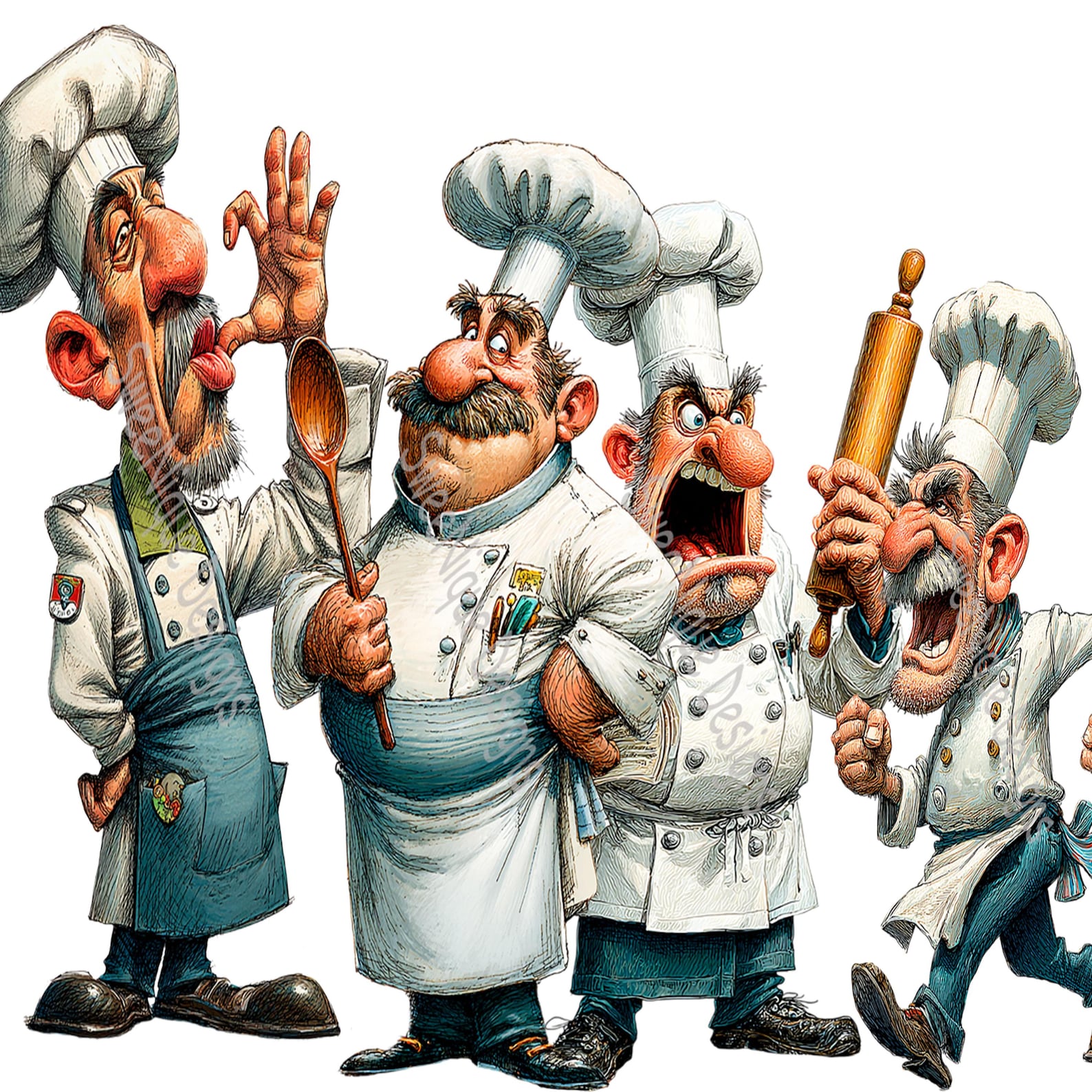 Funny Old Man Chefs PNG Clipart, 44 Whimsical Sassy Characters Kitchen ...
