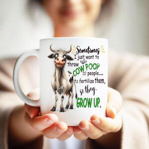 Throw Cow Poop Funny Cow, Sarcastic Saying Quote Clip Art PNG ...