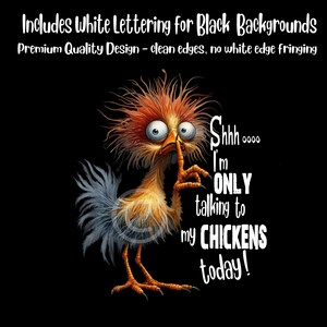 Talking to My Chickens Funny Sarcastic Saying Quote and Clipart ...