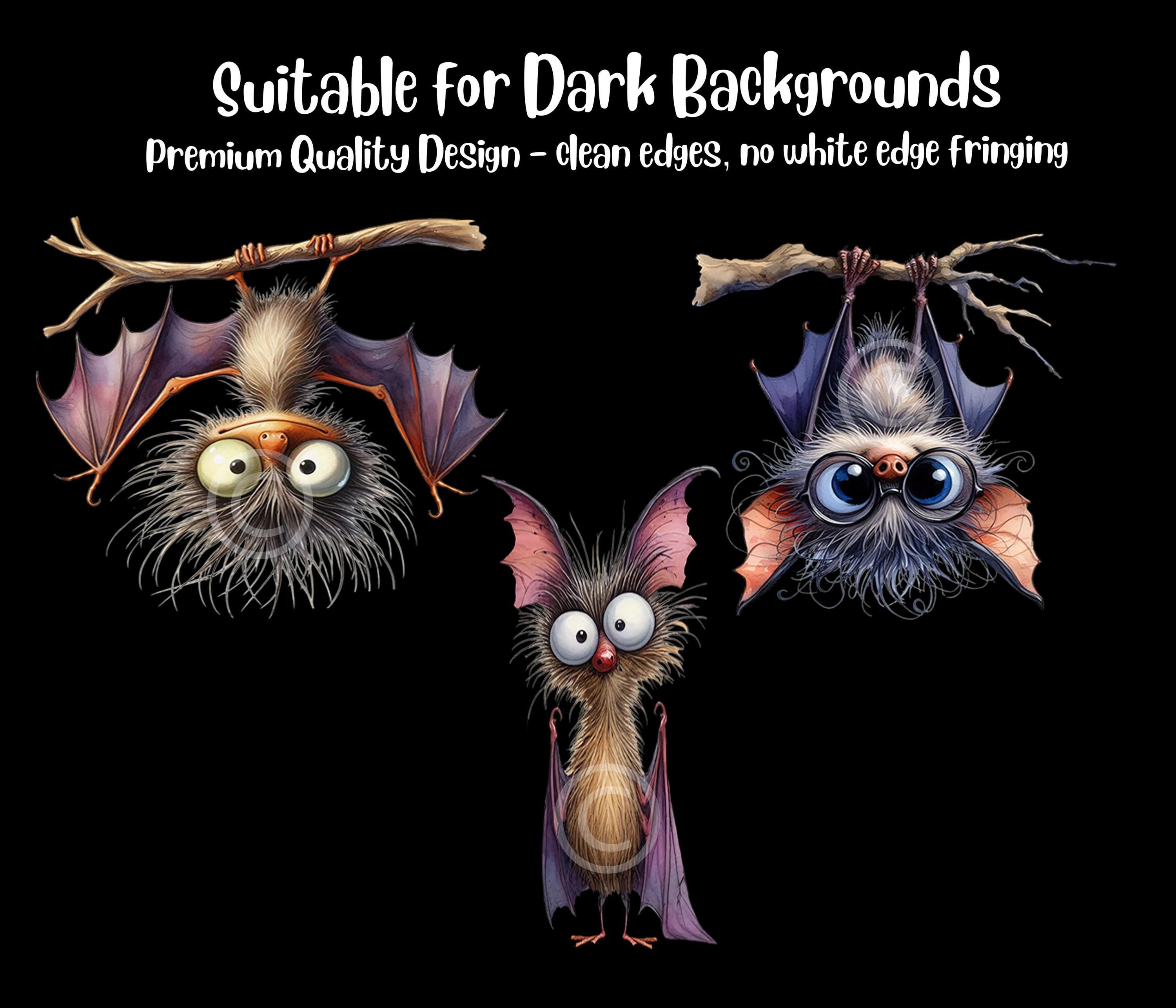 15 Transparent Background Funny Cute Halloween Bats Clip Art PNG 300 ...