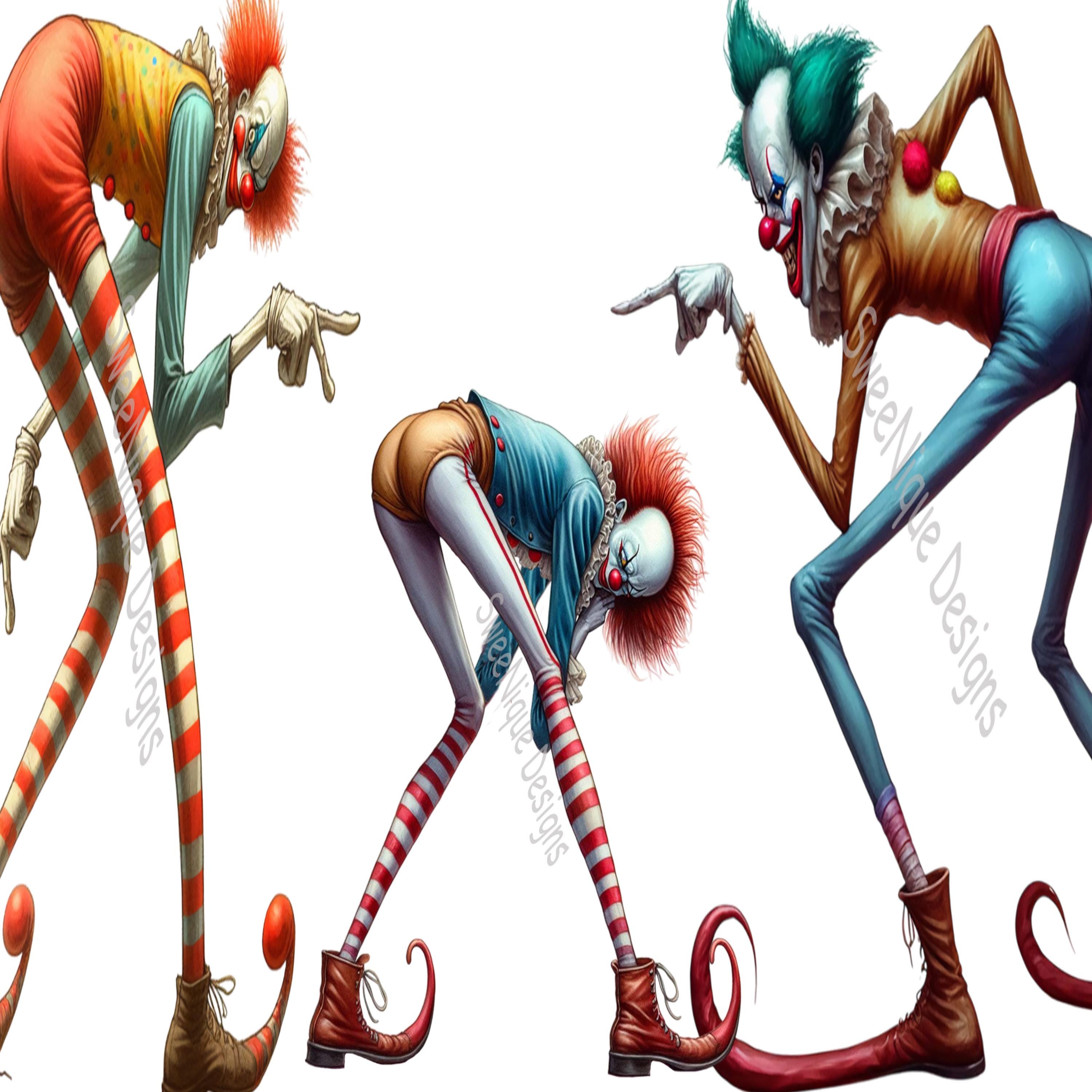 Sassy Ass Clowns PNG Clipart: 14 Funny Creepy Circus Clowns Spooky ...