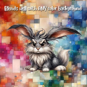 18 Transparent Background Grumpy Bunny Rabbit Clip Art, PNG 300 Dpi ...