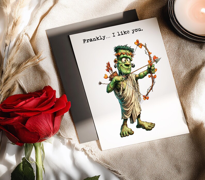 Funny Frankenstein in Love PNG Clipart: 24 Valentines Day Monster ...