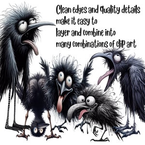 21 Transparent Background Funny Crazy Crows Clip Art, PNG 300 Dpi High ...