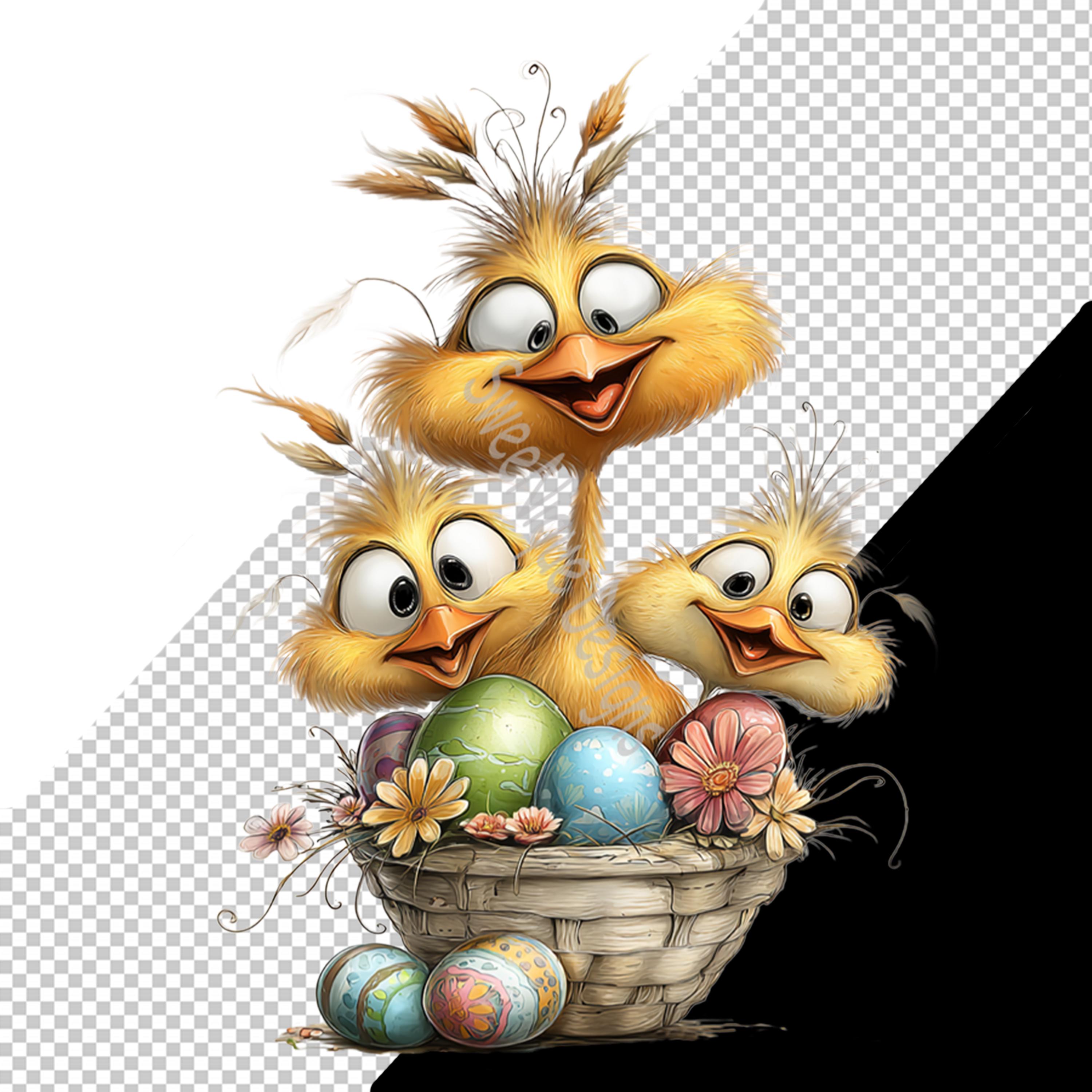 Easter Chicks Clipart PNG Clipart, 18 Funny Chicken Graphics ...