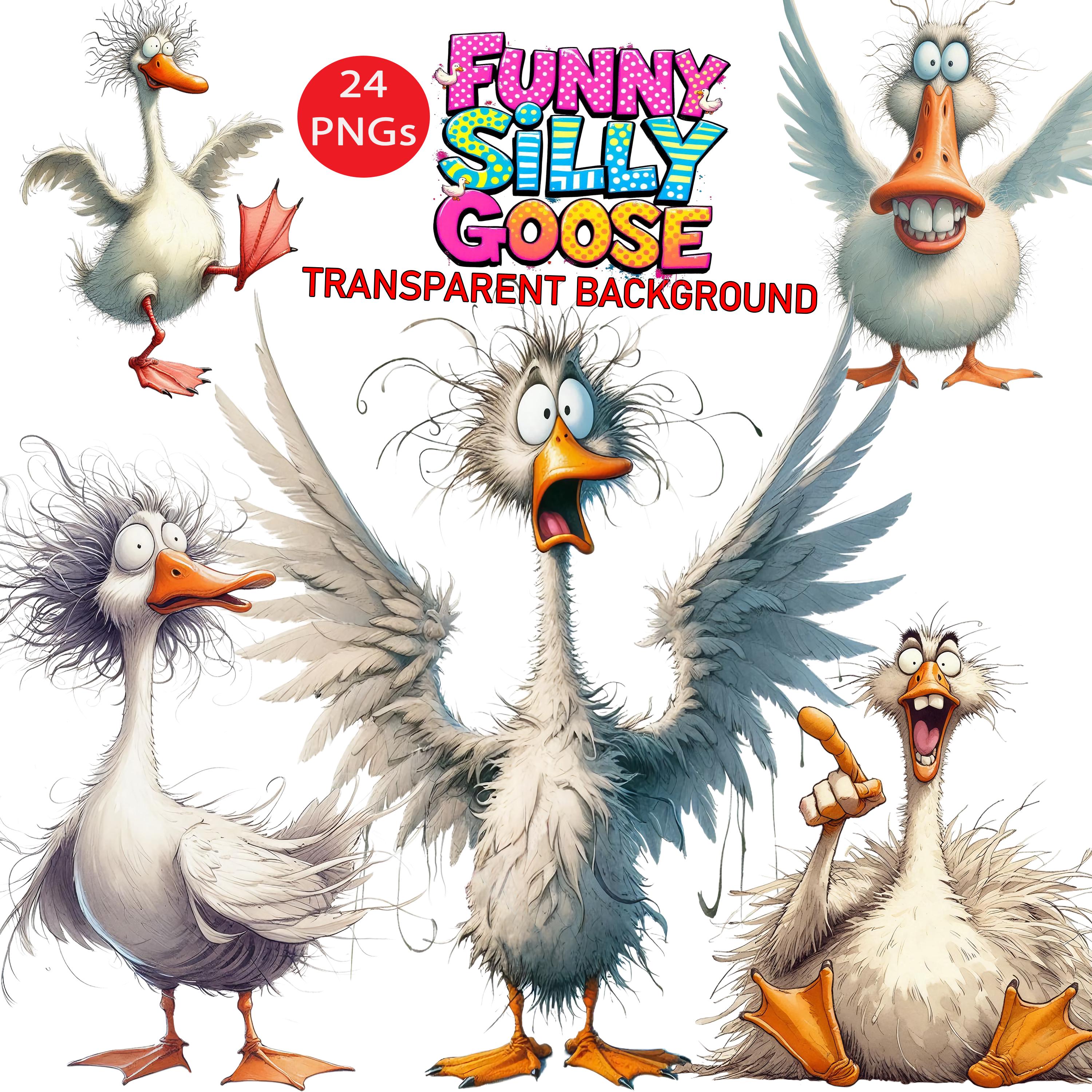 24 PNG Funny Silly Goose Clip Art Transparent Background High Quality ...
