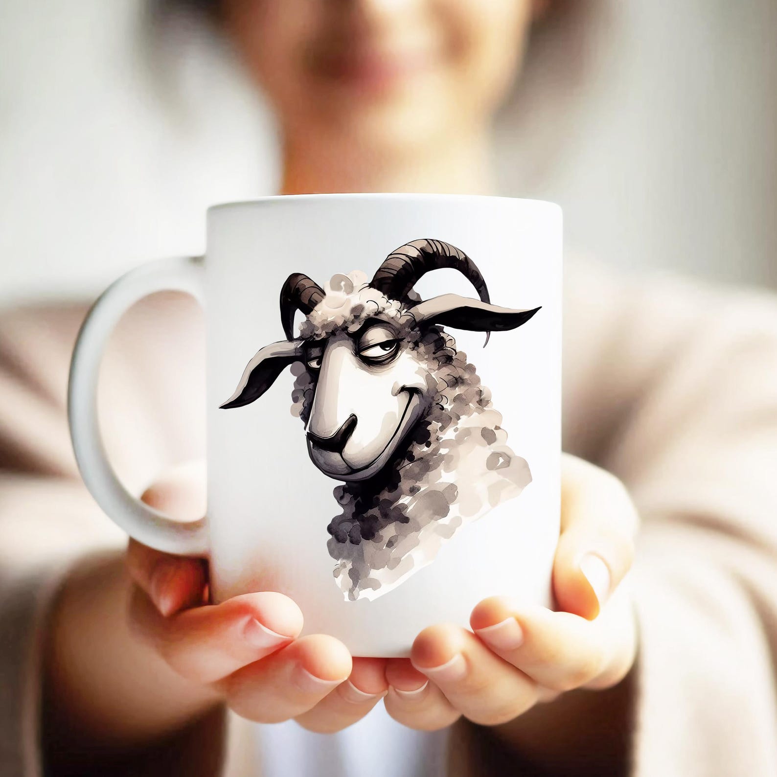 Funny Sheep Face Portraits Clip Art, Transparent PNG (digital Download ...