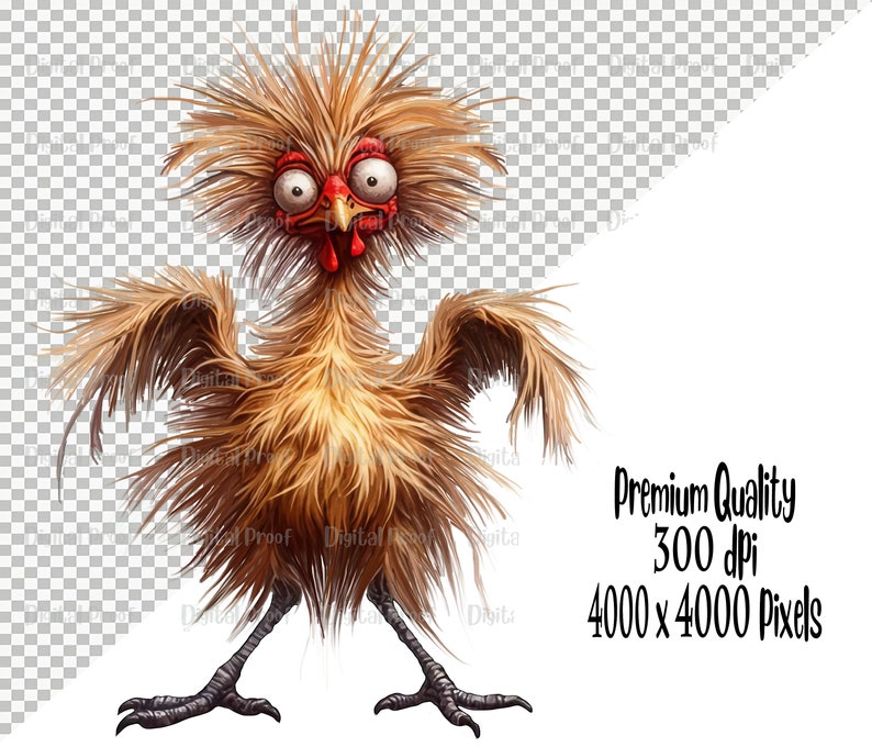 22 Transparent Background Funny Sassy Chickens Clip Art, PNG 300 Dpi ...